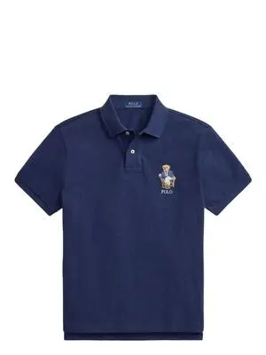 Polo Ralph Lauren Bear Embroidered Polo Shirt - Blue
