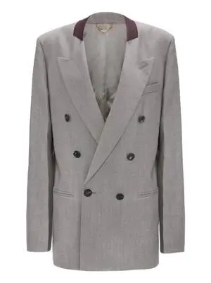 Victoria Beckham Double-breasted Peak Lapel Blazer - Ore