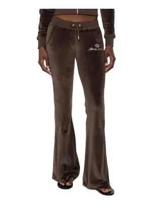 SPORTY  RICH Sporty & Rich Drawstring Waist Pants - Choco