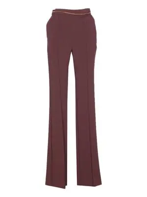 Elisabetta Franchi Chain Detailed Trousers - Red