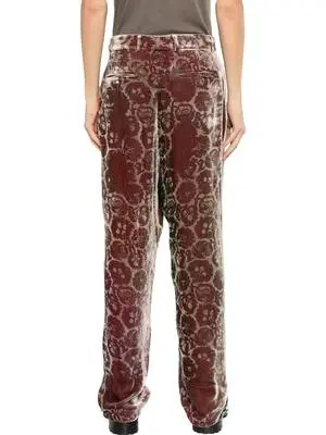 MAGLIANO Laser-cut Floral Pattern Trousers - Red