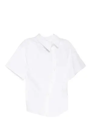 SYSTEM Asymmetric Button-up Shirt - Neutrals