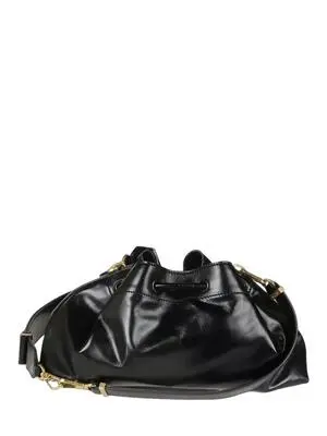 JIMMY CHOO Medium Cinch Leather Shoulder Bag - Black