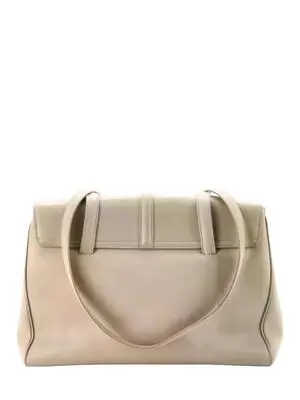 Celine Soft 16 Shoulder Bag In Smooth Calfskin - Neutrals