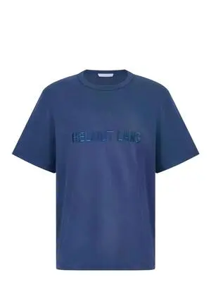 Helmut Lang Embroidered-logo T-shirt - Blue