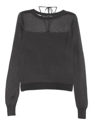 SYSTEM Contrast-Panel Knitted Top
