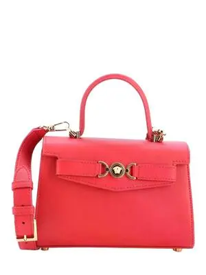 Versace Medusa 95 Leather Top Handle Bag - Red
