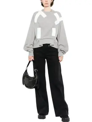 Mihara Yasuhiro Tucked Tape Detail Sweater - Grey