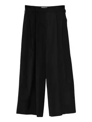 SYSTEM Tuck-detail Tailored Trousers - Black