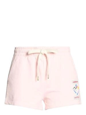 Casablanca Light Organic Cotton French Terry Shorts With Graphic Print - Pink