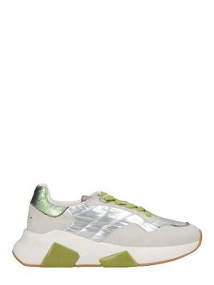 TOSCA BLU Chunky Sneakers With Glitter And Metallic Accents - Silver