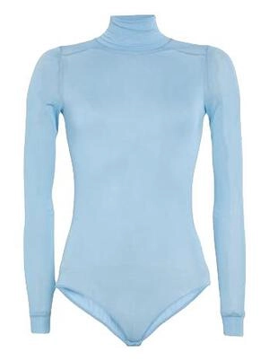 MAISON MARGIELA MAISON MARGIELA Pastel Viscose Bodysuit Blue