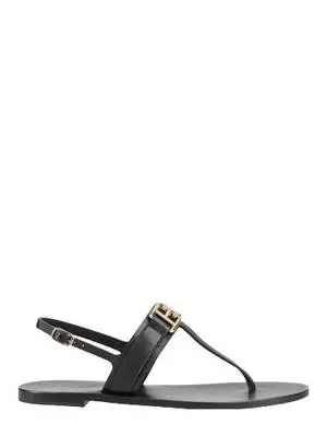 Bally BALLY Leather Thong Sandals With Appliqués Black