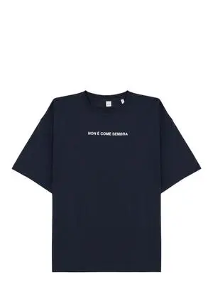 Aspesi Slogan Oversized T-shirt - Black