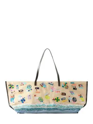 Staud Christos Extra Large Canvas Tote - Neutrals
