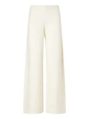 LA LIGNE Babs Crocheted Cotton-blend Wide-leg Pants - Neutrals