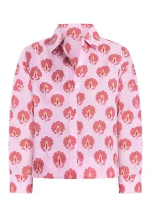 BINDU Bindu Robi Blouse - Floral Print Cotton Shirt