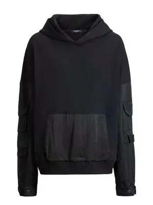 Balmain Vintage Utility Hoodie - Black
