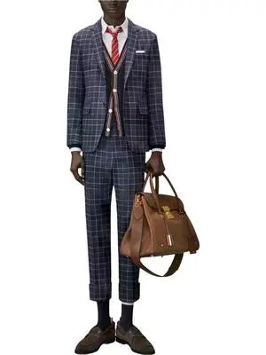 Thom Browne Hector Intarsia-knit Donegal Cardigan - Blue