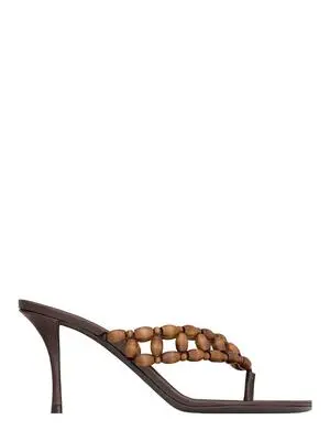 SAINT LAURENT Saint Laurent Zina Beaded Flip-Flops