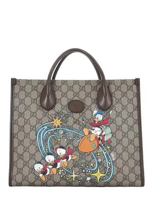 Gucci Disney X Gg Supreme Donald Duck Convertible Tote - Brown
