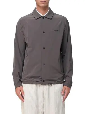 Emporio Armani Polyester & Viscose Blend Shirt Jacket - Brown