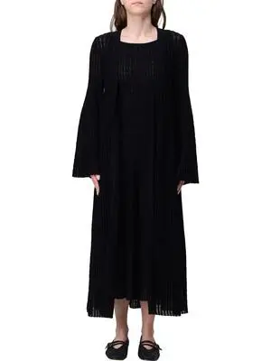 ANTONINO VALENTI Liliana Long Viscose-blend Cardigan With Kimono Sleeves - Black