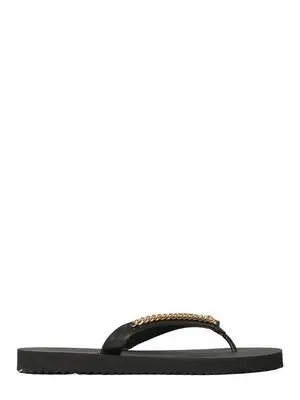 Stella McCartney Falabella Chain-detail Rubber Thong Sandals - Black