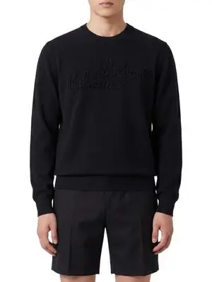 Dolce & Gabbana Virgin Wool Crewneck Jumper With Lettering Logo - Black