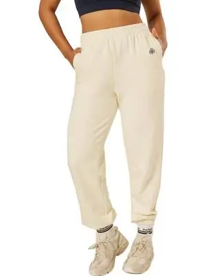 BE ATHLETICA Varsity Cuffed Joggers - Marshmallow