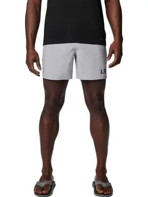 Columbia Pfg Terminal Roamer Stretch Shorts Lsu Tigers - Gray
