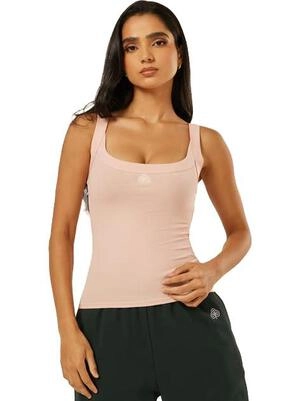 BE ATHLETICA Essential Scoop Neck Tank Top - Milkshake
