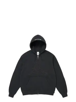 Supreme X Jordan Zip Up Hooded Sweatshirt - Black