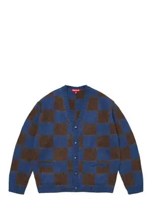 Supreme Checkerboard Cardigan - Blue