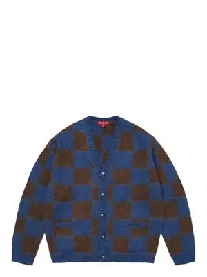Supreme Checkerboard Cardigan - Blue