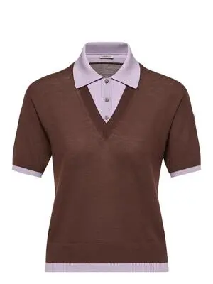 Moncler Short Sleeve Polo Shirt - Red