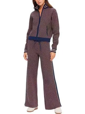 THE UPSIDE The Upside Lumiere Juniper Geometric-Pattern Track Pants