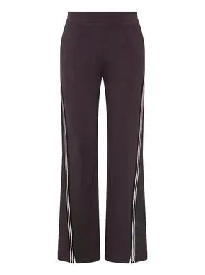 The Upside Petra Side-stripe Flared Track Pants - Black