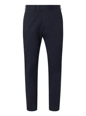 TOM FORD Tapered Cotton-blend Twill Trousers - Black