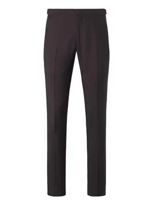 TOM FORD O'connor Straight-leg Mohair And Wool-blend Suit Trousers - Brown