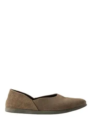 STOFFA Suede Slip-on Slippers - Brown