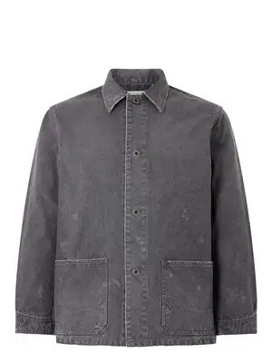 FULLCOUNT Distressed Denim Chore Jacket - Gray