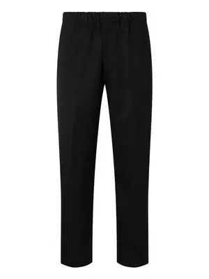 LARDINI Mid-rise Wool-twill Suit Trousers - Black