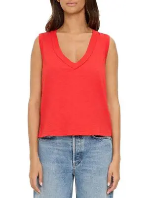 Michael Stars Michael Stars V-Neck Cotton Slub Top Samba