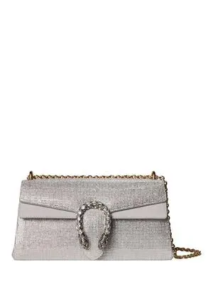 Gucci Dionysus Crystal Medium Shoulder Bag - Grey