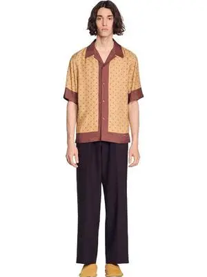 Sandro Micro Cross Motif Shirt - Camel