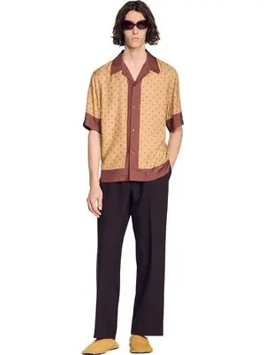 Sandro Micro Cross Motif Shirt - Camel