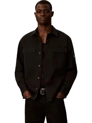 Calvin Klein Utility Chino Relaxed Overshirt - Black