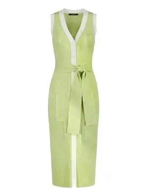 TOCCIN Victoria Tie-front Midi Dress - Green