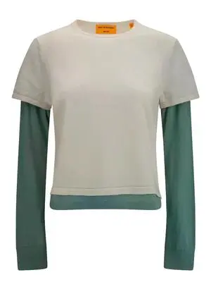 Guest In Residence Layered Crewneck T-shirt - Neutrals
